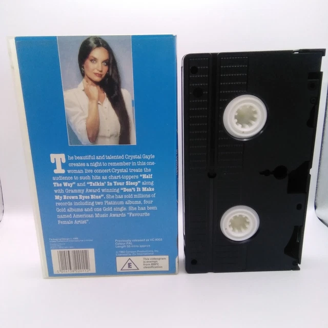 CRYSTAL GAYLE PAL Small case Video VHS Music Concert Video Pop Music ...