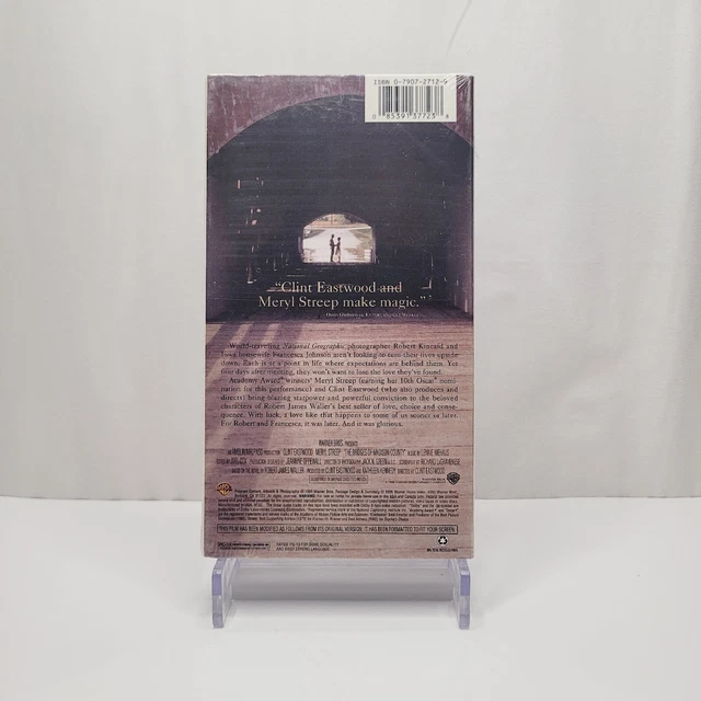 THE BRIDGES OF Madison Country VHS Tape Clint Eastwood Factory Sealed ...