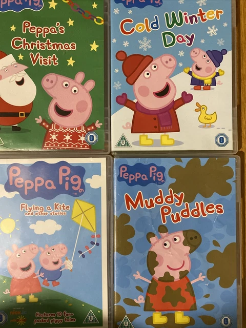 PEPPA PIG 4 DVD Bundle - Christmas Visit - Muddy Puddles - Flying a ...