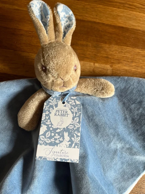 PETER RABBIT MY First Flopsy Bunny Pink White Blanket Plush Soft ...