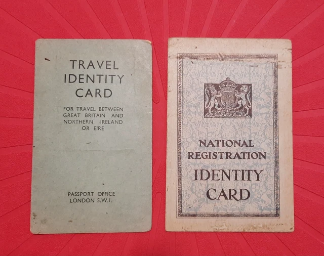 TRAVEL IDENTITY CARD + Certificate of Registration 1943 Dr. Sadiq ...