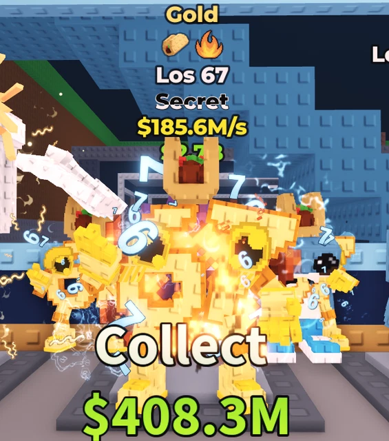 🟩 STEAL A Brainrot 🟩 Secret | Los 67 185.6M/s GOLD EUR 14,99 - PicClick DE