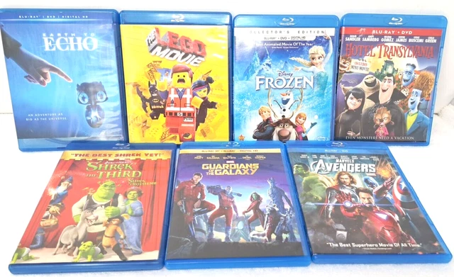 LOT OF 7 (13 discs) Disney Marvel Movies Blu-Ray DVD Frozen Avengers ...