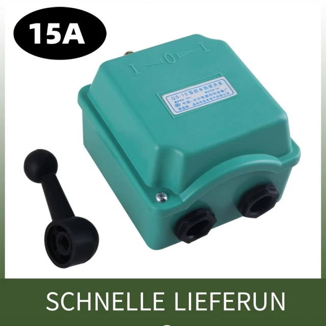 3 PHASEN HAUPTSCHALTER Drehschalter Trennschalter Starkstrom 15A 380V ...