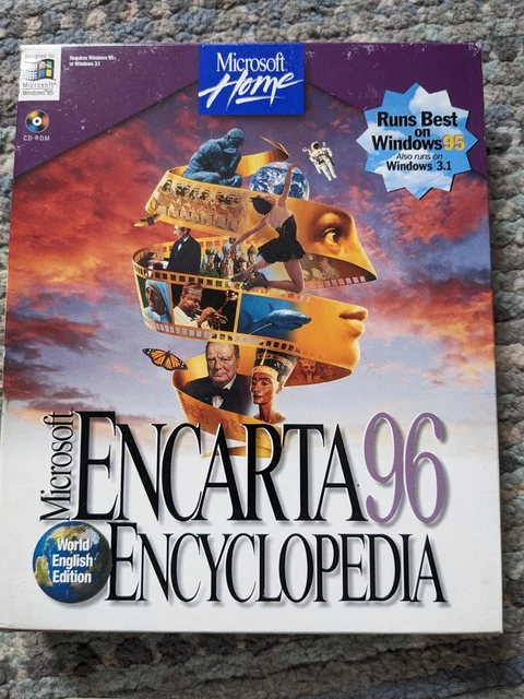 MICROSOFT ENCARTA ENCYCLOPAEDIA 96, Big Green Disc And Explorapedia ...