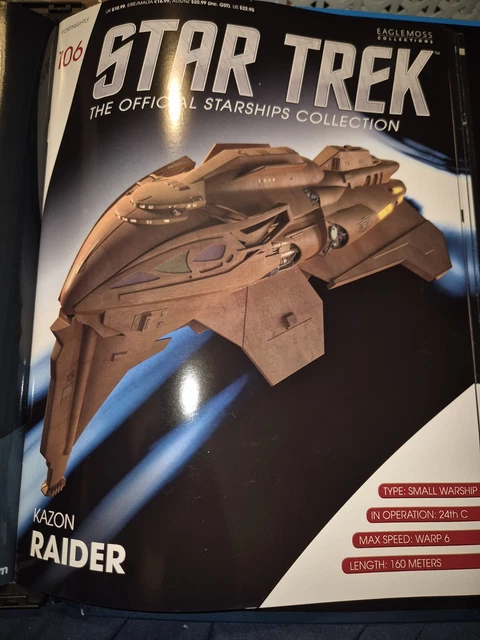 EAGLEMOSS STAR TREK Starship Collection Issue 106 Kazon Raider with ...