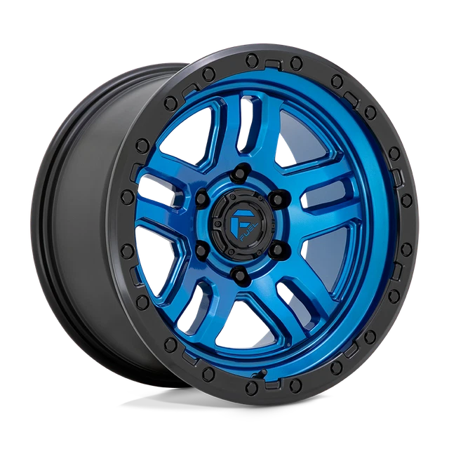 17 INCH BLUE Black Wheels Rims Chevy Truck Silverado Sierra Truck FUEL ...