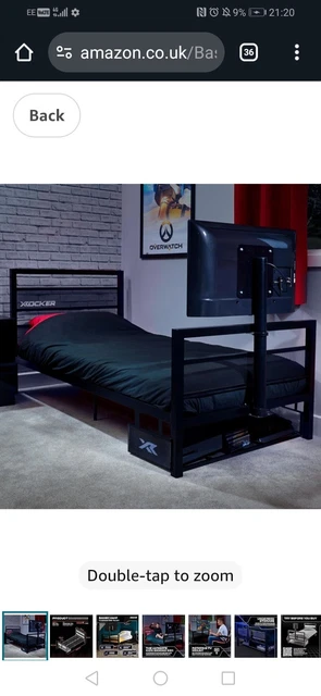 CROCKER BED FRAME with stand for TV black perfect condition doesnt come ...