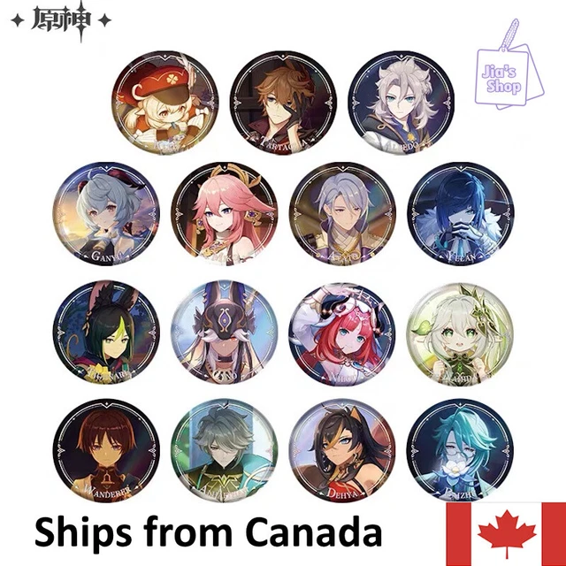 GENSHIN IMPACT OFFICIAL Character Teaser Pins Tartaglia Wanderer Yae ...