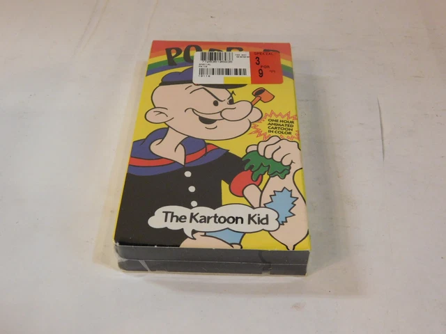 SEALED VHS POPEYE Color #31105 The Kartoon Kid 1989 $29.99 - PicClick CA
