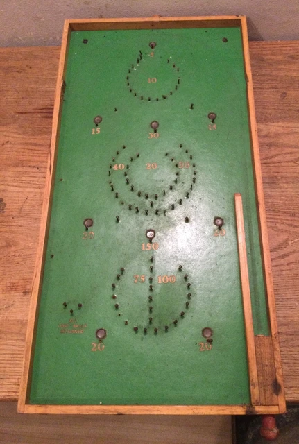 VINTAGE 1930S CORINTHIAN BAGATELLE BOARD for restoration 62cm X 31cm £ ...
