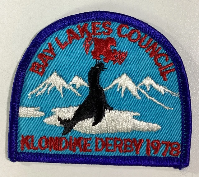 BSA BOY SCOUTS OF AMERICA Patch Vtg 1978 Klondike Derby Bay Lakes ...