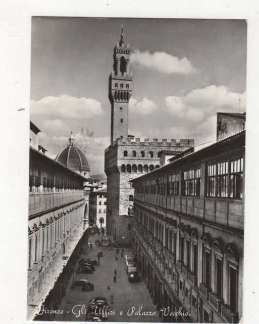 FIRENZE GLI UFFIZI & Palazzo Vecchio 1964 RP Postcard Italy 523a EUR 3 ...
