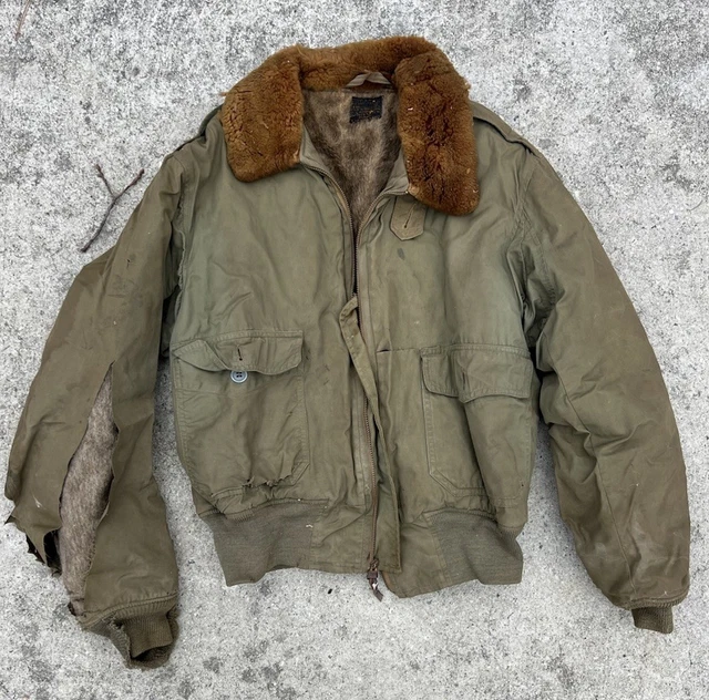VINTAGE WW2 BOMBER Flight B-10 Jacket, RARE Size 40 READ DESCRIPTION £ ...