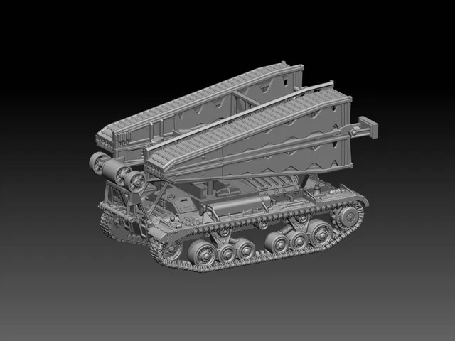 1/35 RESINN BAUSATZ, unbemalt, WW2 British Valentine Bridgelayer Tank ...