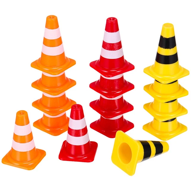 15 PCS MINI Plastic Traffic Cones Road Sign Toys for Kids Early ...