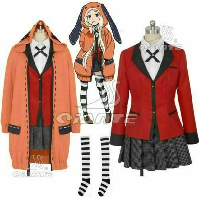 KAKEGURUI COMPULSIVE GAMBLER Runa Yomozuki Outfit Coat Cosplay Costume ...