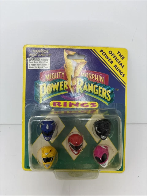 VINTAGE 1993 MIGHTY Morphin' Power Rangers Official Power Rings Set New ...