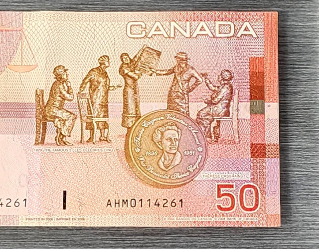 2004 BANKNOTE - Bank Of Canada $50 Fifty Canadian Dollar Paper Money # ...