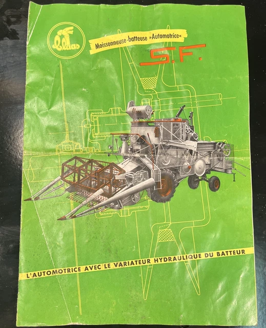 ANCIENNE BROCHURE CLAAS Moissonneuse Batteuse Automotrice. (Tracteur Ancien) EUR 12,00 - PicClick FR