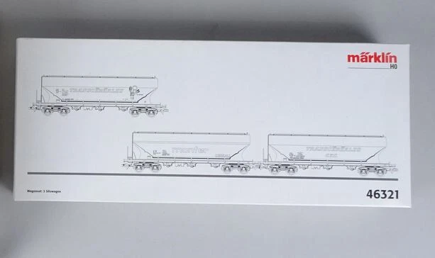 MARKLIN . Coffret 3 wagons silo transport de céréales . Ref 46321 . HO ...
