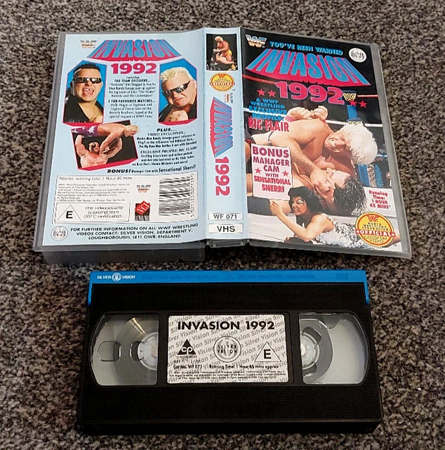 WWF/WWE INVASION 1992 Hulk Hogan Silver Vision Wrestling Pal Vhs Video ...
