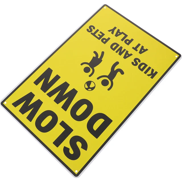 PANNEAU DE SIGNALISATION Ralentir Panneau de signalisation Les enfants ...