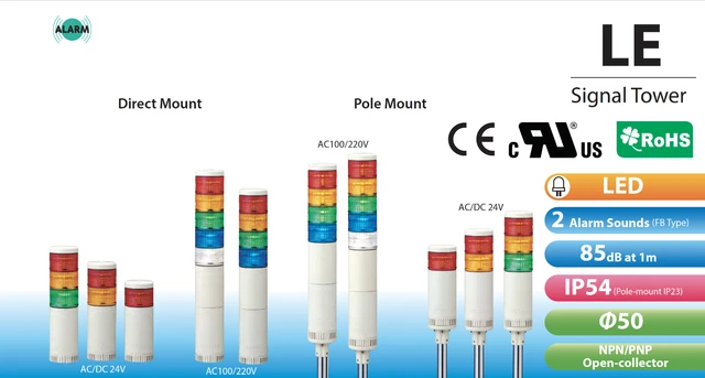NEW PATLITE LE-101FBP-Y LED Signal Tower Light Lights Amber Yellow Authorized $150.00 - PicClick AU