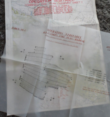 WW2 ~ U.S. Artillery Overlay Barrage Map # Operation "Veritable" 1945 £ ...