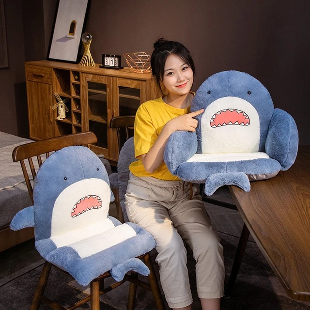 SHARK CARTOON SEAT Cushion With Pp Cotton Fill For Office Lounge And ...