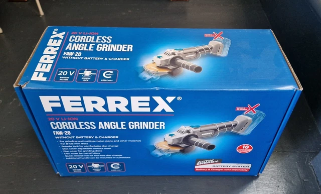 FERREX 20V OR 40v Cordless Angle Grinder Bare unit. New model brand new ...