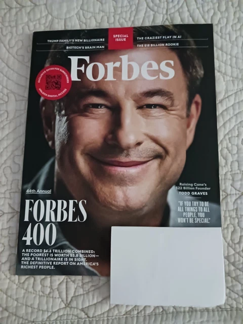 FORBES 400 MAGAZINE Special Issue October/November 2025 £6.88 - PicClick UK