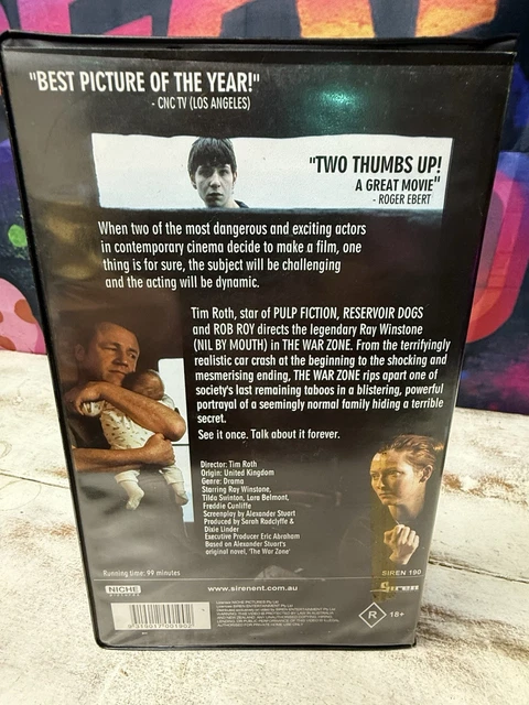 THE WAR ZONE - VHS VIDEO - Vintage Rare Black Clamshell RAY WINSTONE ...