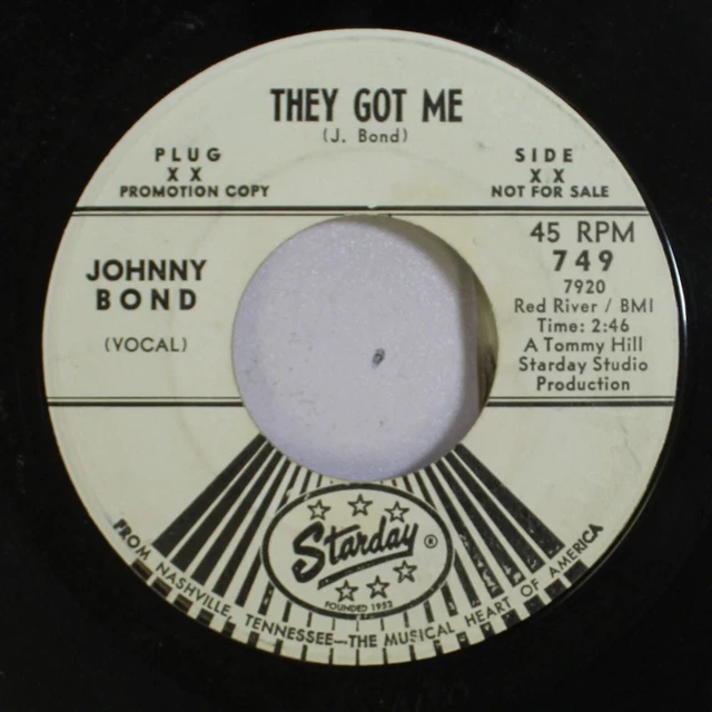 COUNTRY PROMO 45 Johnny Bond - They Got Me / Silent Walls On Starday ...