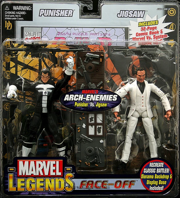 MARVEL LEGENDS FACE-OFF Pack Punisher Vs Jigsaw Variant Pack Figure By ...