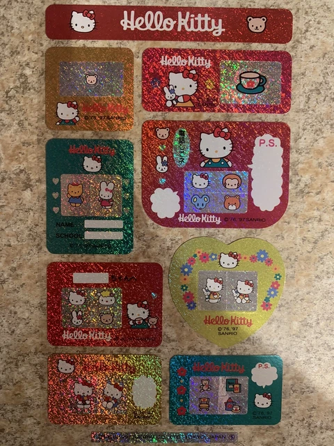 30+ VINTAGE EARLY 2000s HELLO KITTY Sanrio Stickers Foil Hologram EUR ...