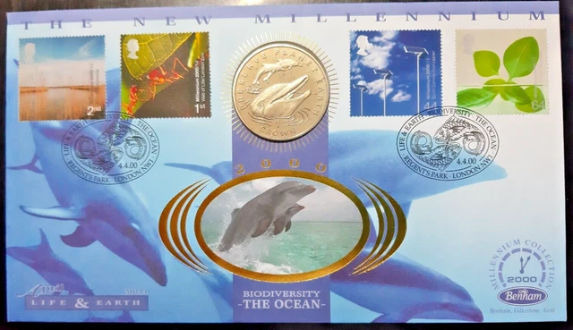 LIFE & EARTH 2000 Millennium Benham official coin FDC PNC C58 Regents ...