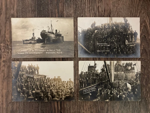 ASIA CORPS/LEVANTE CORPS Collection of 4 Postcards of Disembarkation ...
