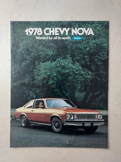 VINTAGE 1978 CHEVROLET GM Nova Car Brochure Catalog 9"x11" $19.99 ...