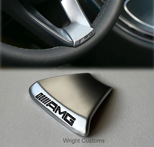 MERCEDES AMG LOGO Steering Wheel Round Interior Badge Emblem £9.98 ...