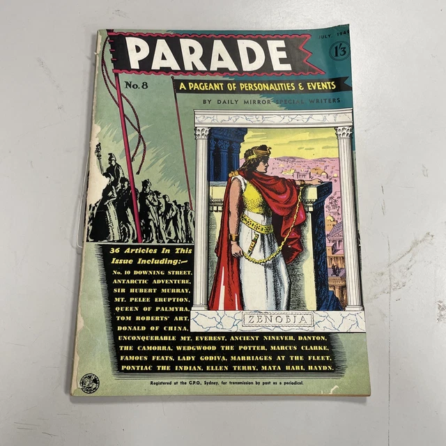 ORIGINAL VINTAGE AUSTRALIAN Parade Magazine 1949 No.8 Zenobia Mancave ...