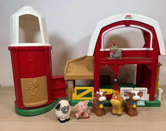 FISHER PRICE LITTLE People Farm Barn With Animal interactive sounds £18 ...