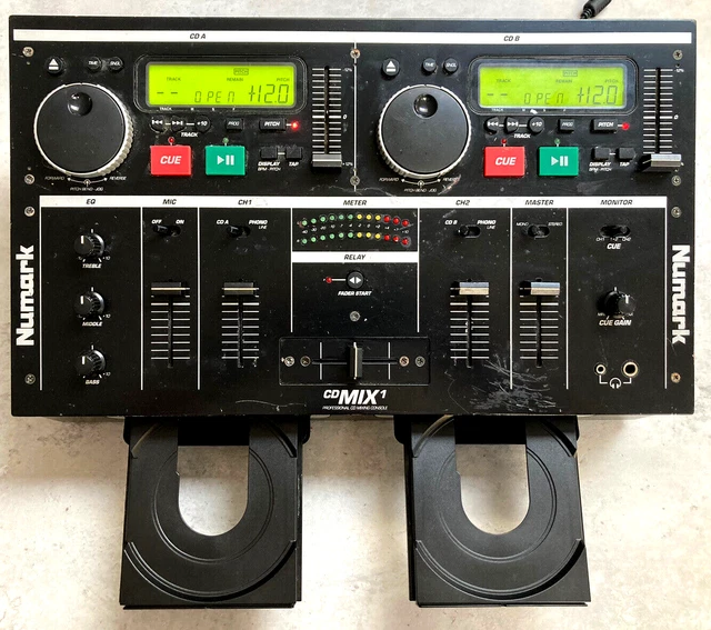 NUMARK CD MIX Dual Twin Cd Player With Built In Mixer -Cd Cdj Decks ...