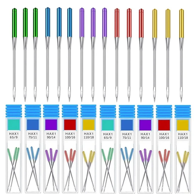 NEEDLE SET FOR Various Fabrics From Silk to Thick Fabrics like Jean and ...