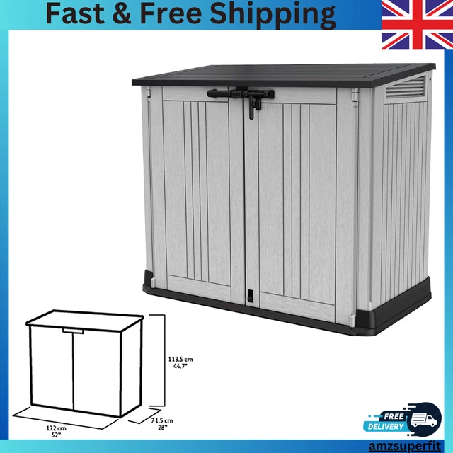 LARGE KETER STORE NOVA Garden Lockable Storage Box XL Shed Outside Bike ...