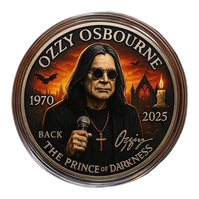 OZZY OSBOURNE COMMEMORATIVE Coin Lead Singer-Themed Coin Keepsake £9.00 ...