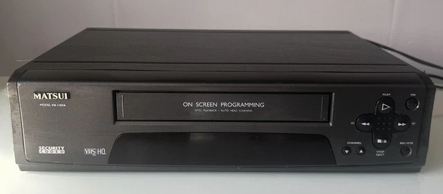 MATSUI VX-1107A VHS Video Cassette Tape Player Black Tested no remote ...