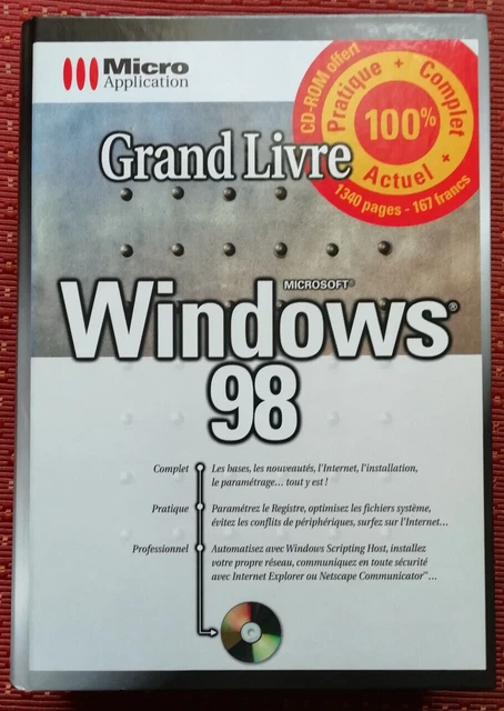 GRAND LIVRE WINDOWS 98 micro application ouvrage guide EUR 15,00 ...