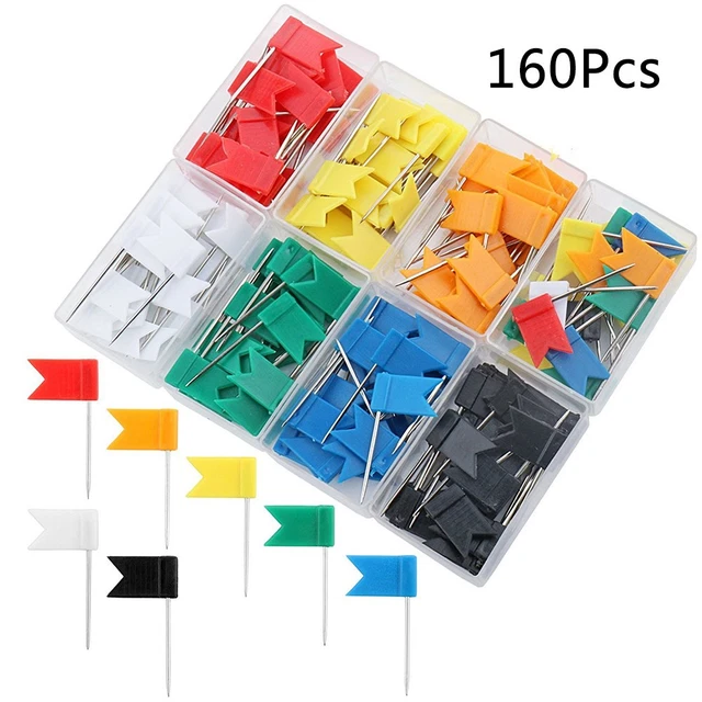 160 PCS PUSH Pin World Map Bulletin Board Tacks Decorative Thumbtacks ...