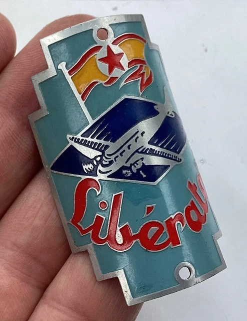 ANCIENNE PLAQUE DE Vélo Liberator Avion 1940 Old Enamel Bicycle Plate ...